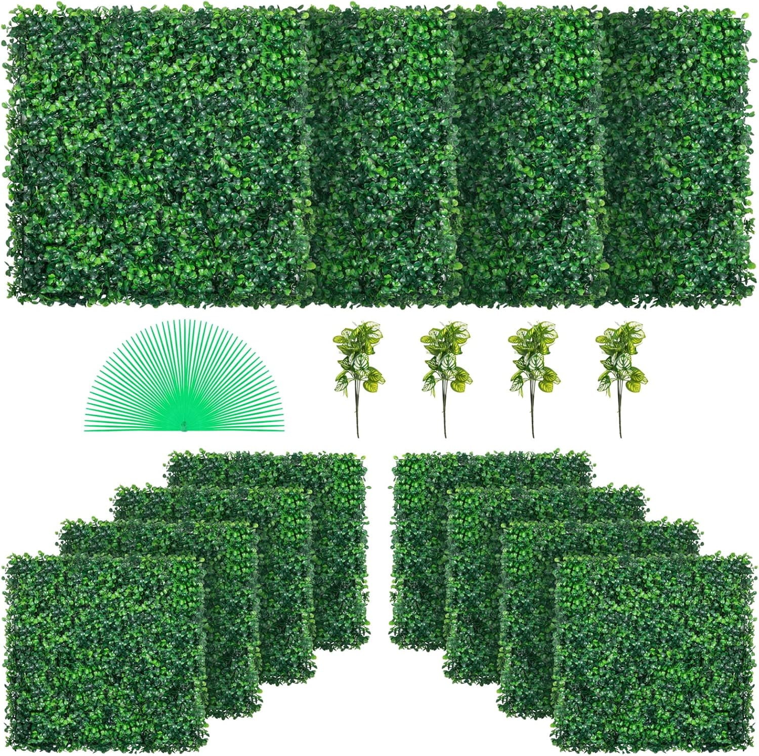ETHFRF 12PCS 20x20inch Grass Wall Panels, Boxwood Hedge Wall Panels ...