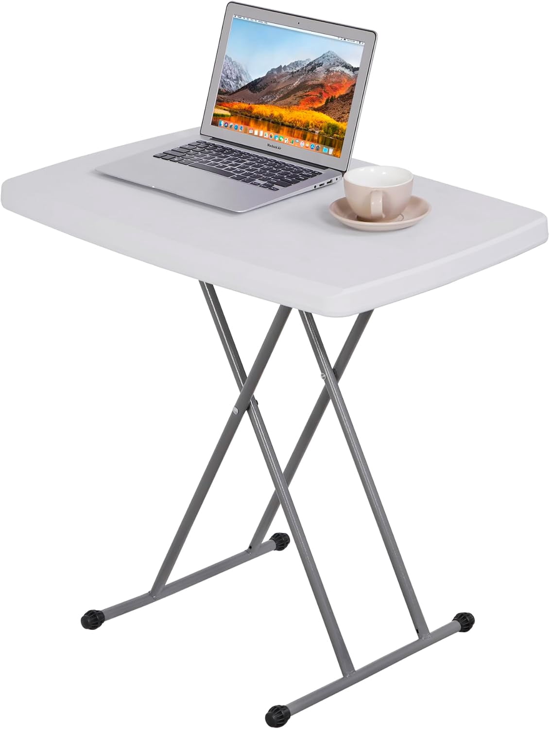ETHFRF 3 ft Adjustable Folding Table, Indoor Outdoor Portable Plastic ...