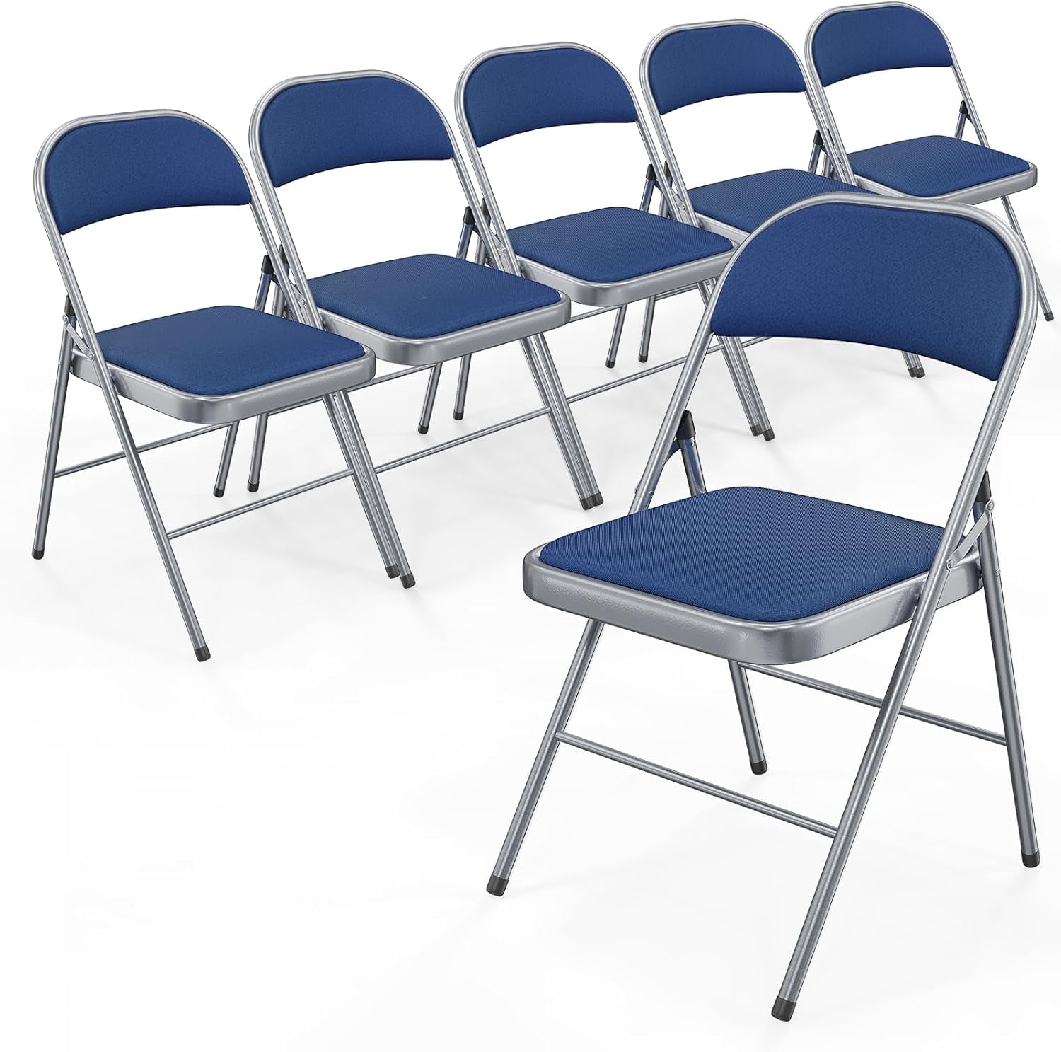 ETHFRF Folding Chair, Padded Folding Chairs with Cushion, Back and ...
