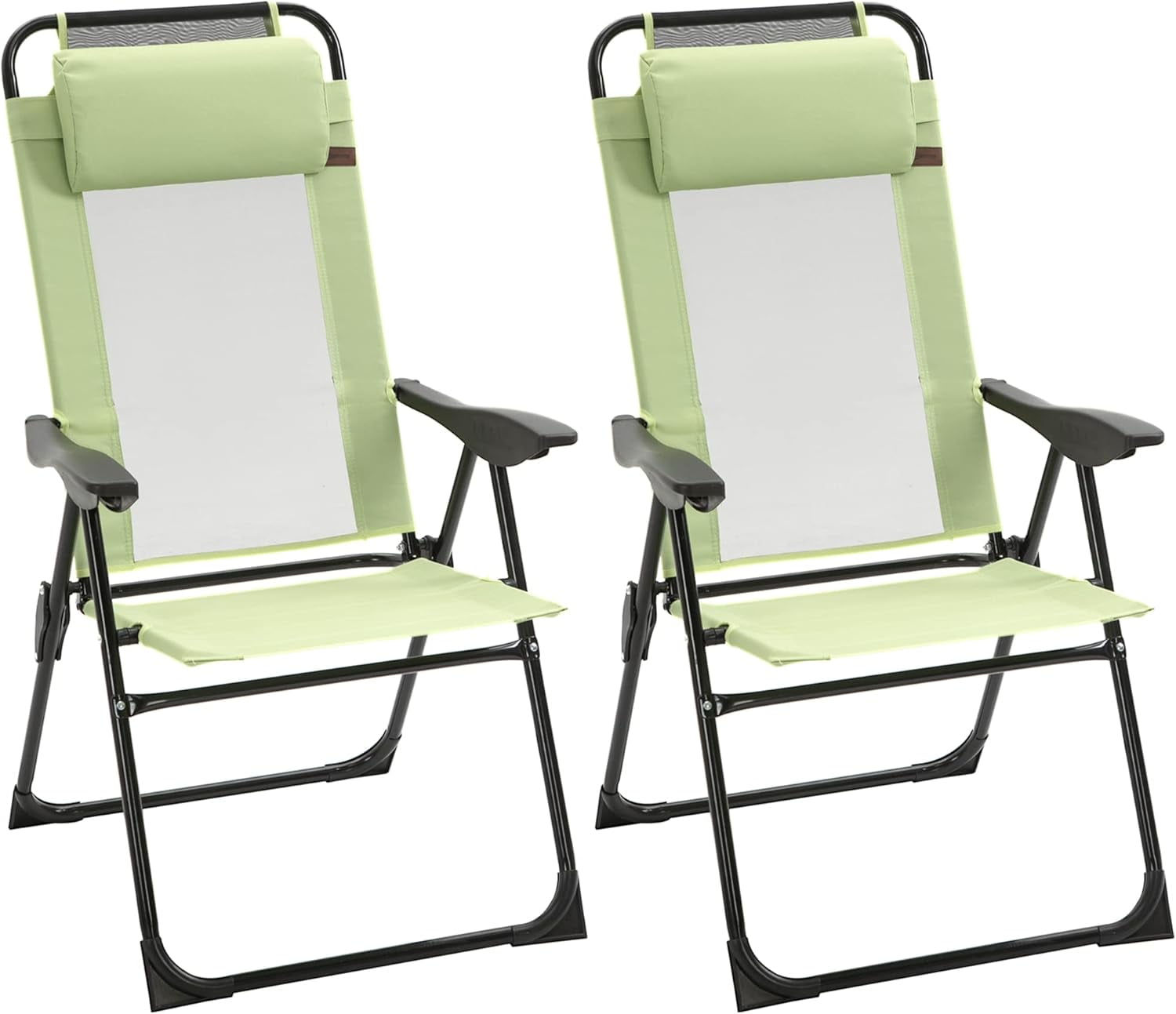 ETHFRF Folding Patio Dining Chairs Set of 2, Outdoor Deck Chair with ...