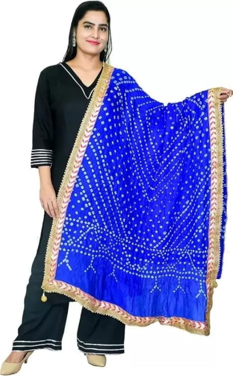ETHINIC Craft Hub Women's Tafeta Silk, Bandhani, Bandhej, Jaipuri ...