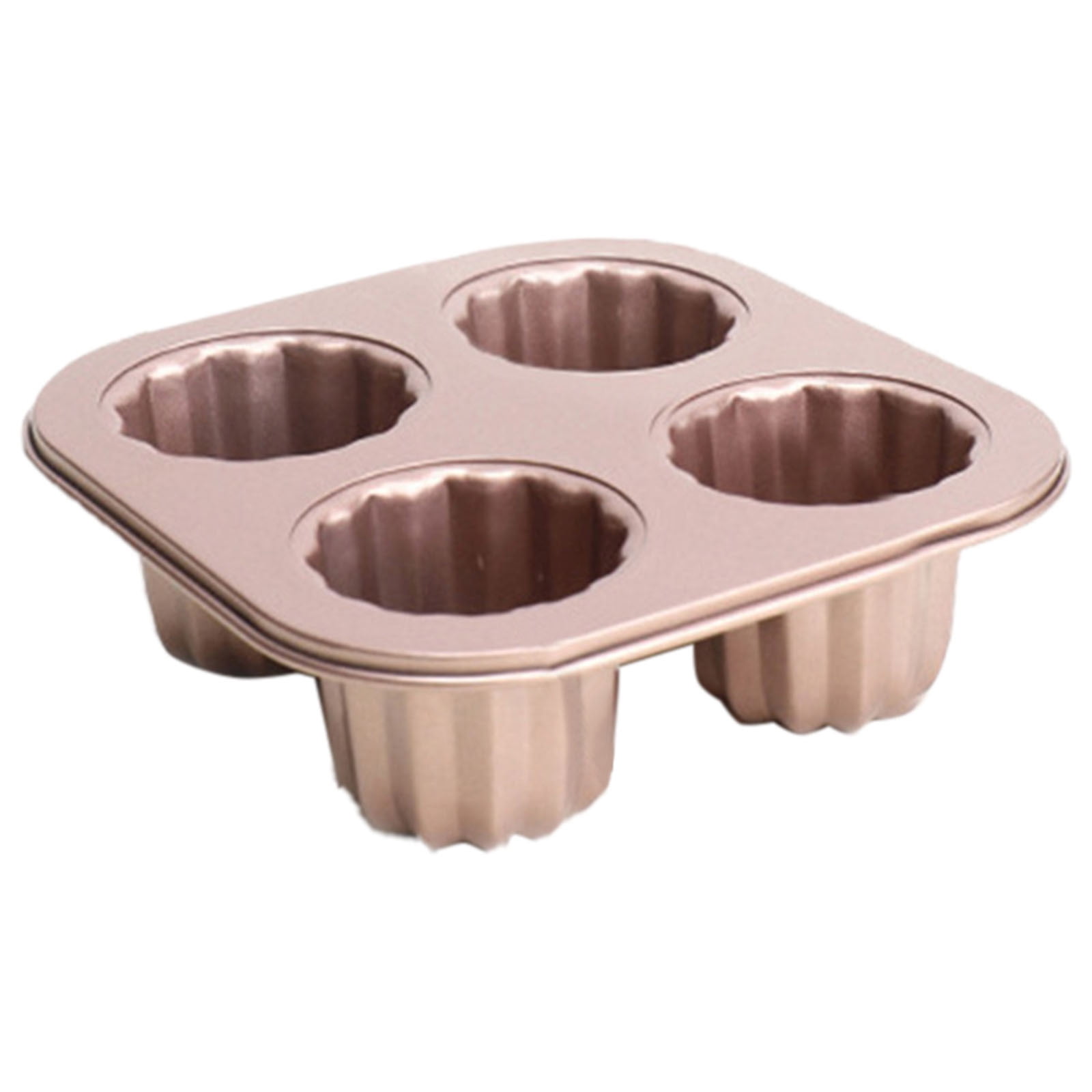 ETHKIA 4-Cavity Professional Bakeware Set, Non-Stick Madeline Pans ...