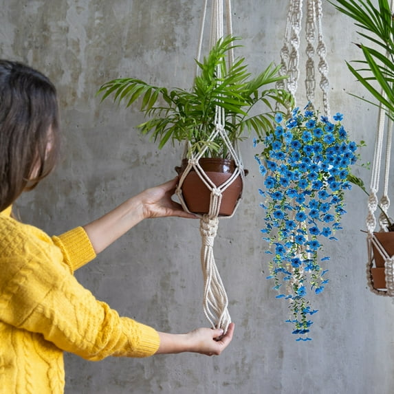 ETHKIA Artificial Hanging Flowers, Hanging Baskets Artificial Flowers ...