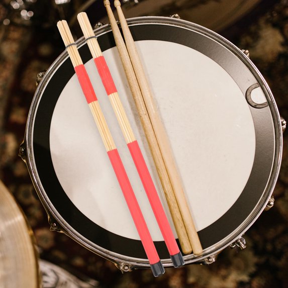 ETHZZLE 1 Pair Performance Drum Stick Red Wood for Drummers Stage Use ...