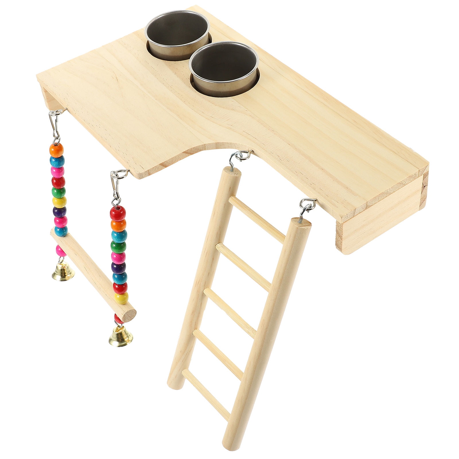 ETHZZLE 1 Set of Parrot Standing Perch Bird Perch Platform Wooden Khaki ...