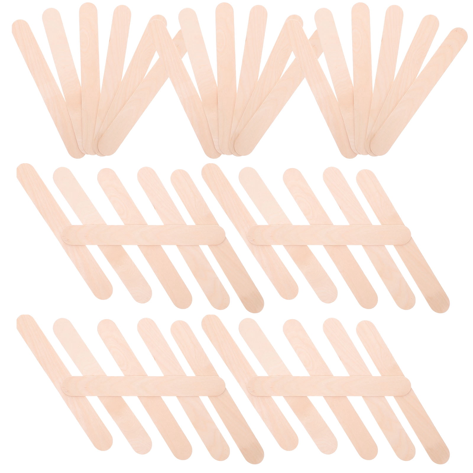 ETHZZLE 100Pcs Jumbo Craft Sticks Large Unfinished Wood Sticks for DIY ...