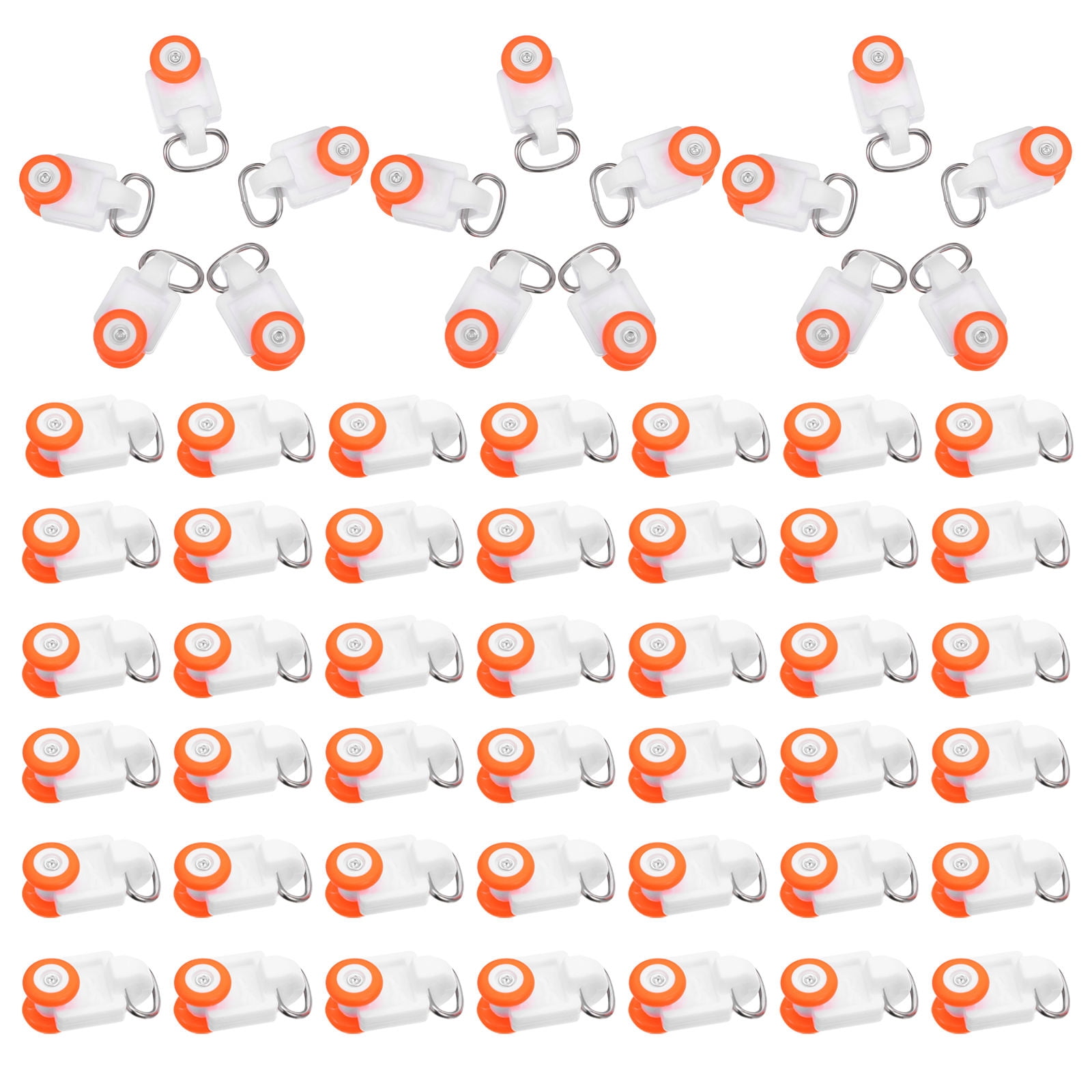 ETHZZLE 100Pcs Easy Install Curtain Track Gliders in Orange with Robust ...