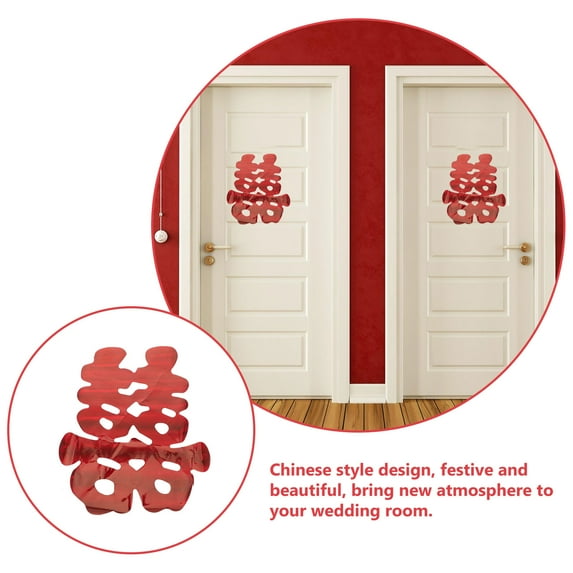 ETHZZLE 100pcs Chinese Red Sticker Plastic for Asian Wedding ...