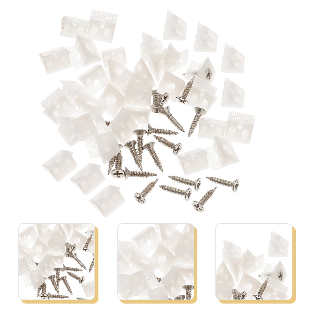 ETHZZLE 106Pcs White Plastic Drawer Bottom Brace Mending Wedges with ...