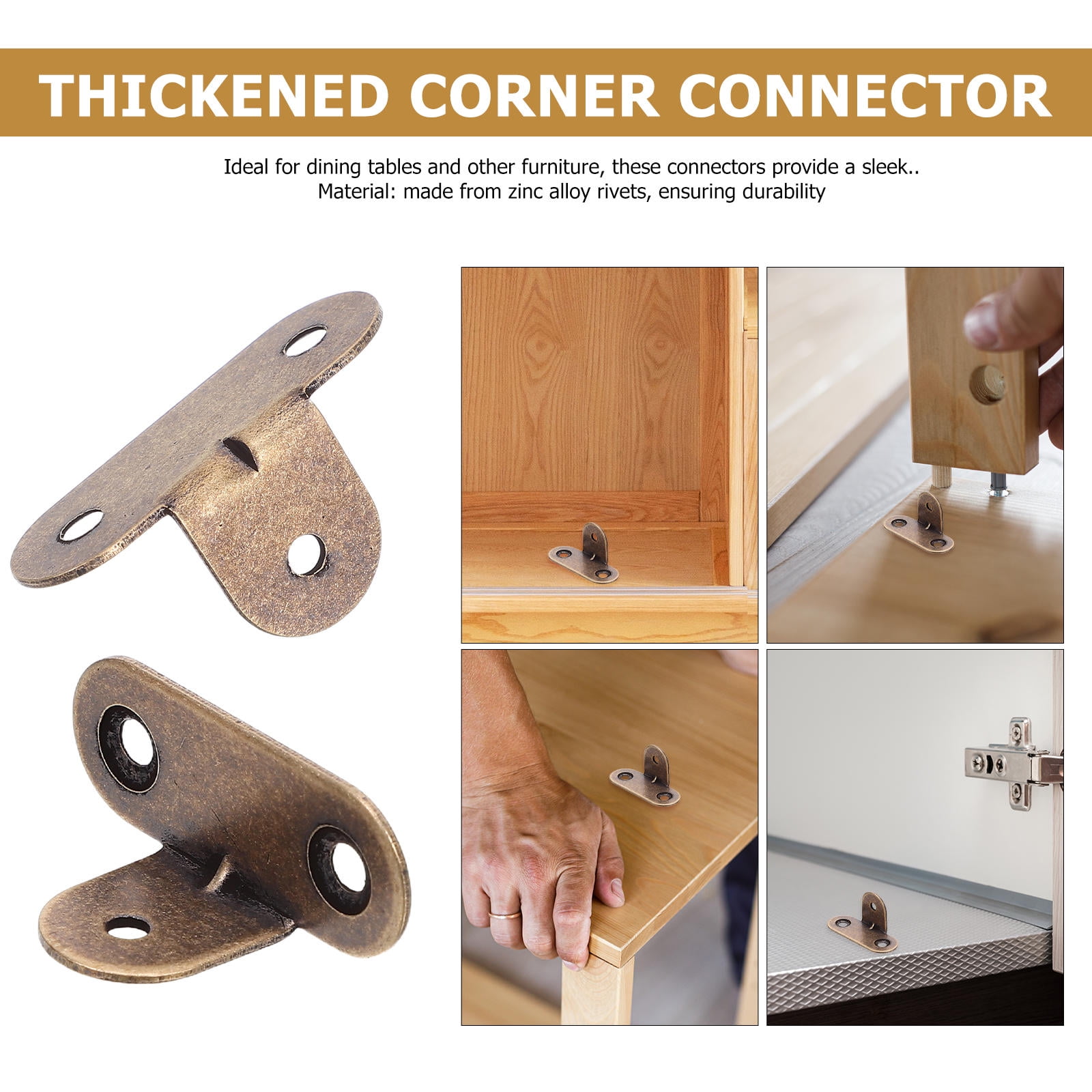 ETHZZLE 10Pcs Furniture Fixing Angle Bracket with Hidden Installation ...