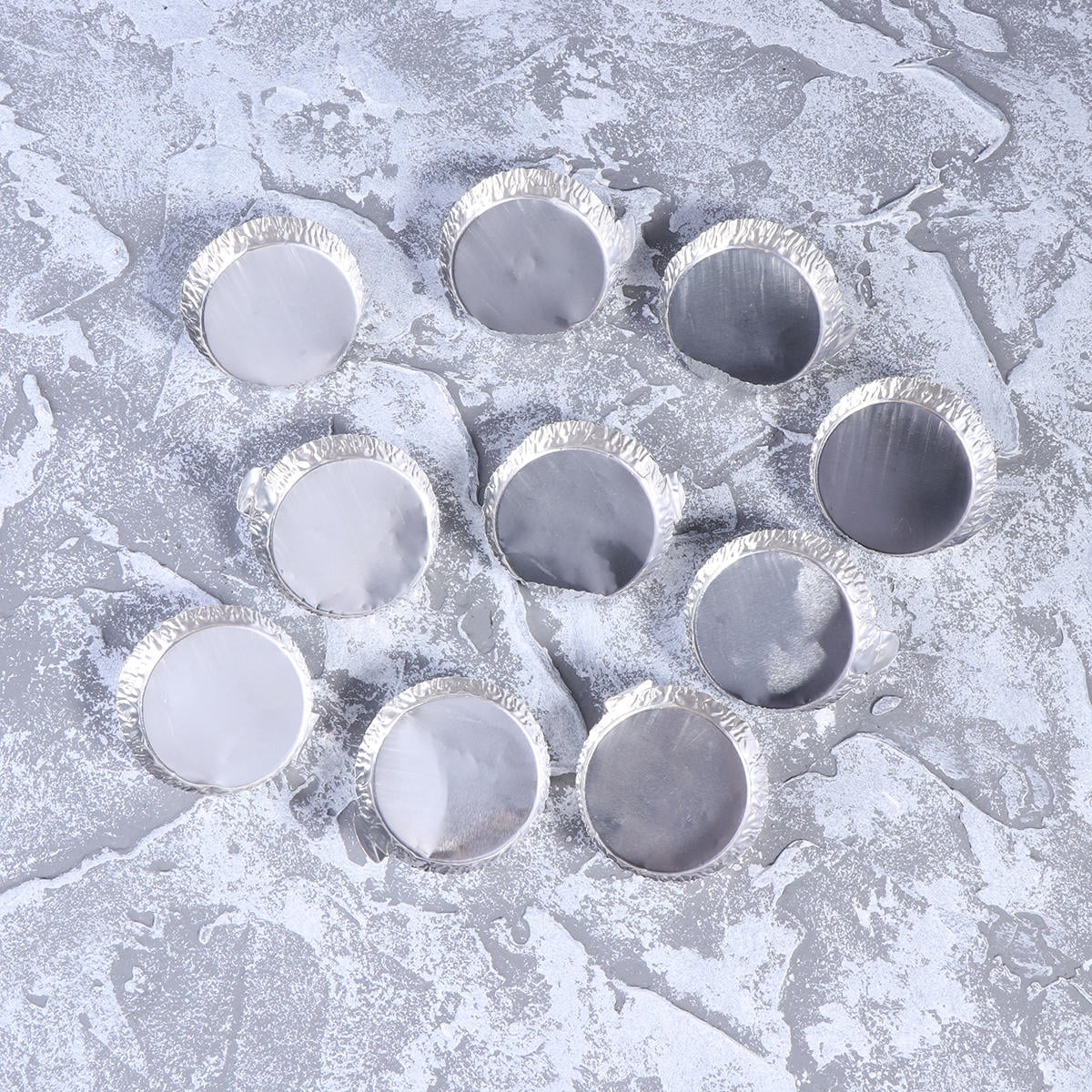 ETHZZLE 10Pcs Lightweight Aluminium Weighing Plates with Crimped Wall ...