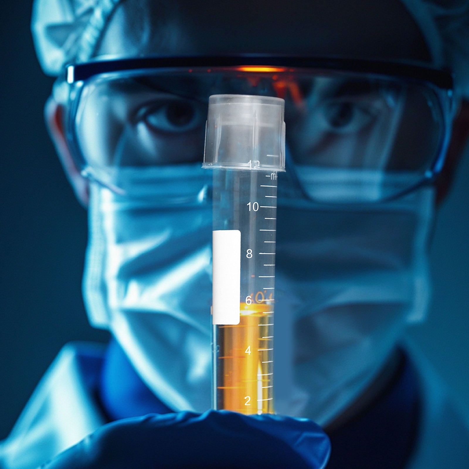 ETHZZLE 10Pcs Transparent Polypropylene Conical Bottom Sample Vials ...