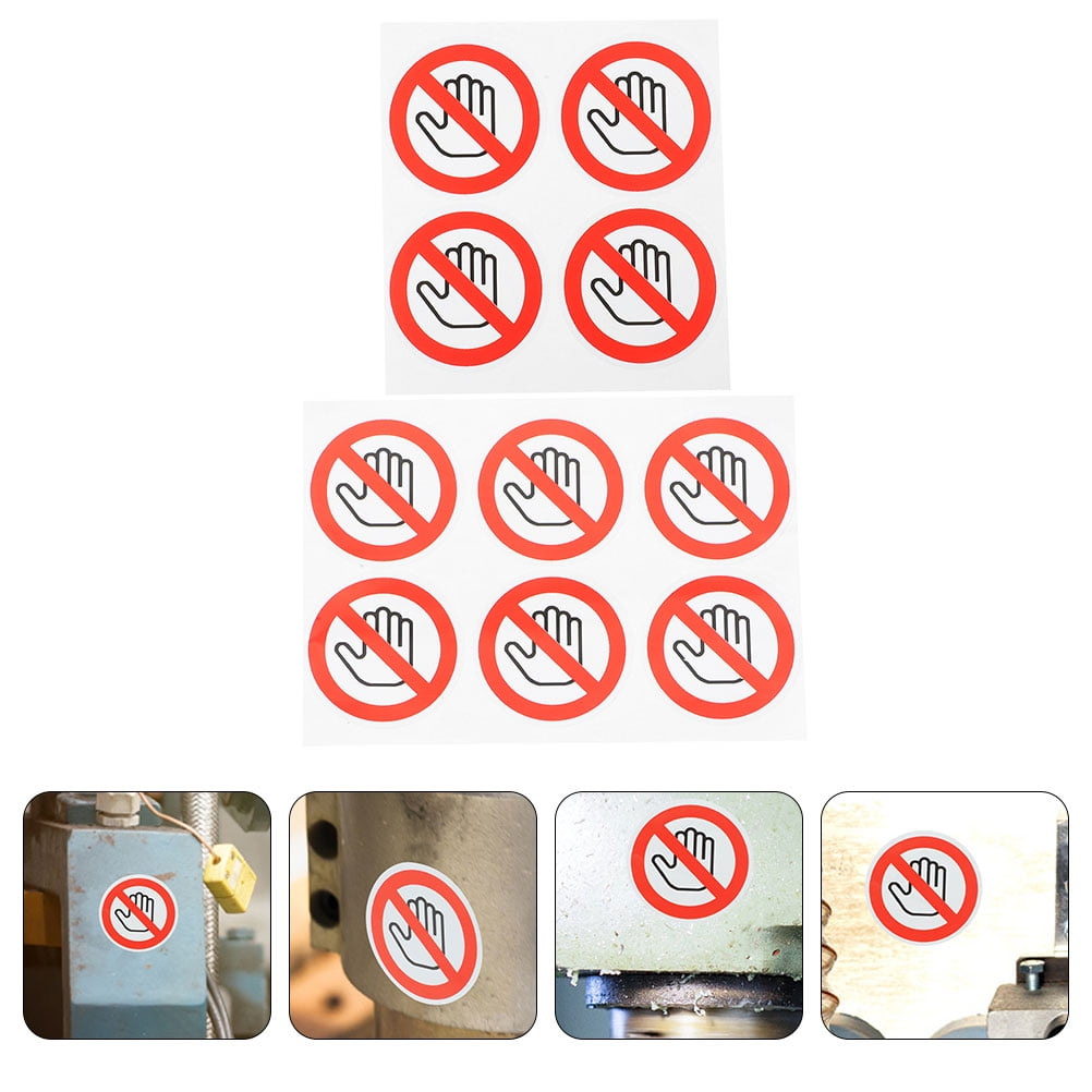 ETHZZLE 10pcs Caution Do Not Touch Stickers Assorted Adhesive Sticker ...