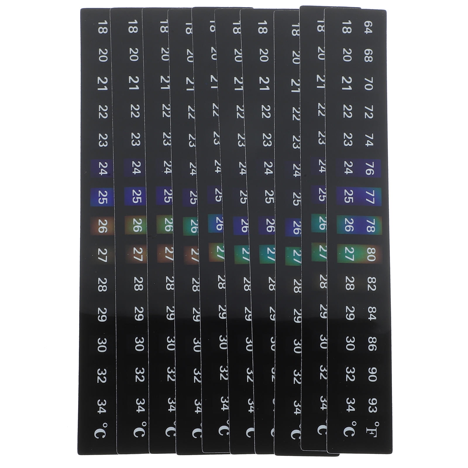 ETHZZLE 10pcs Disposable Thermometer Strips Liquid Crystal Assorted ...