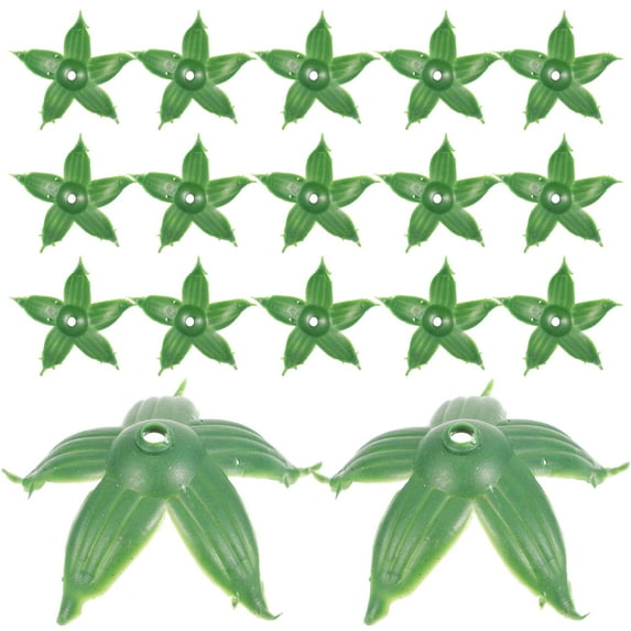 ETHZZLE 120Pcs Green Plastic Flower Sepals Artificial Calyxes DIY ...