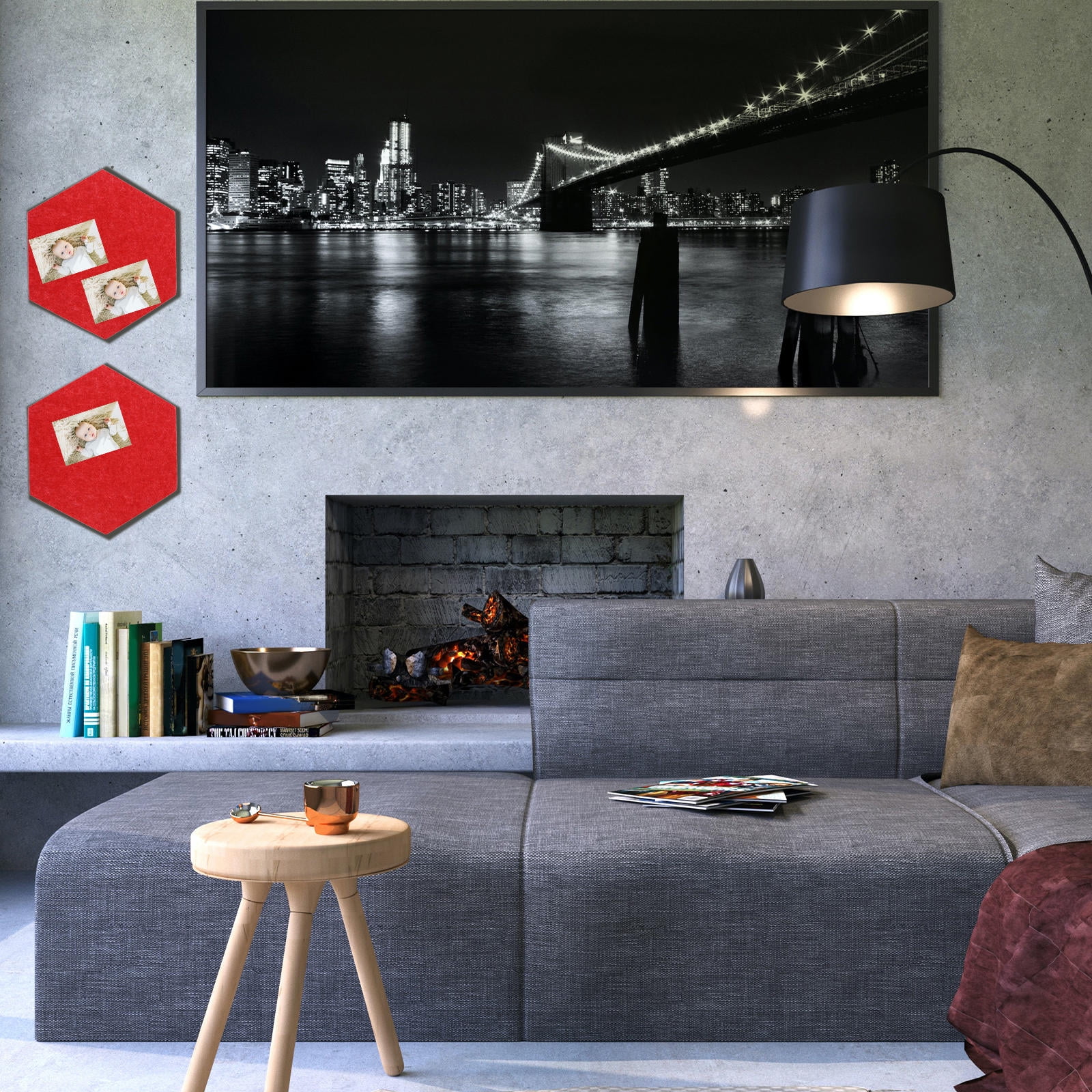 ETHZZLE 12Pcs Hexagon Felt Display Board for Modern Home and Office ...