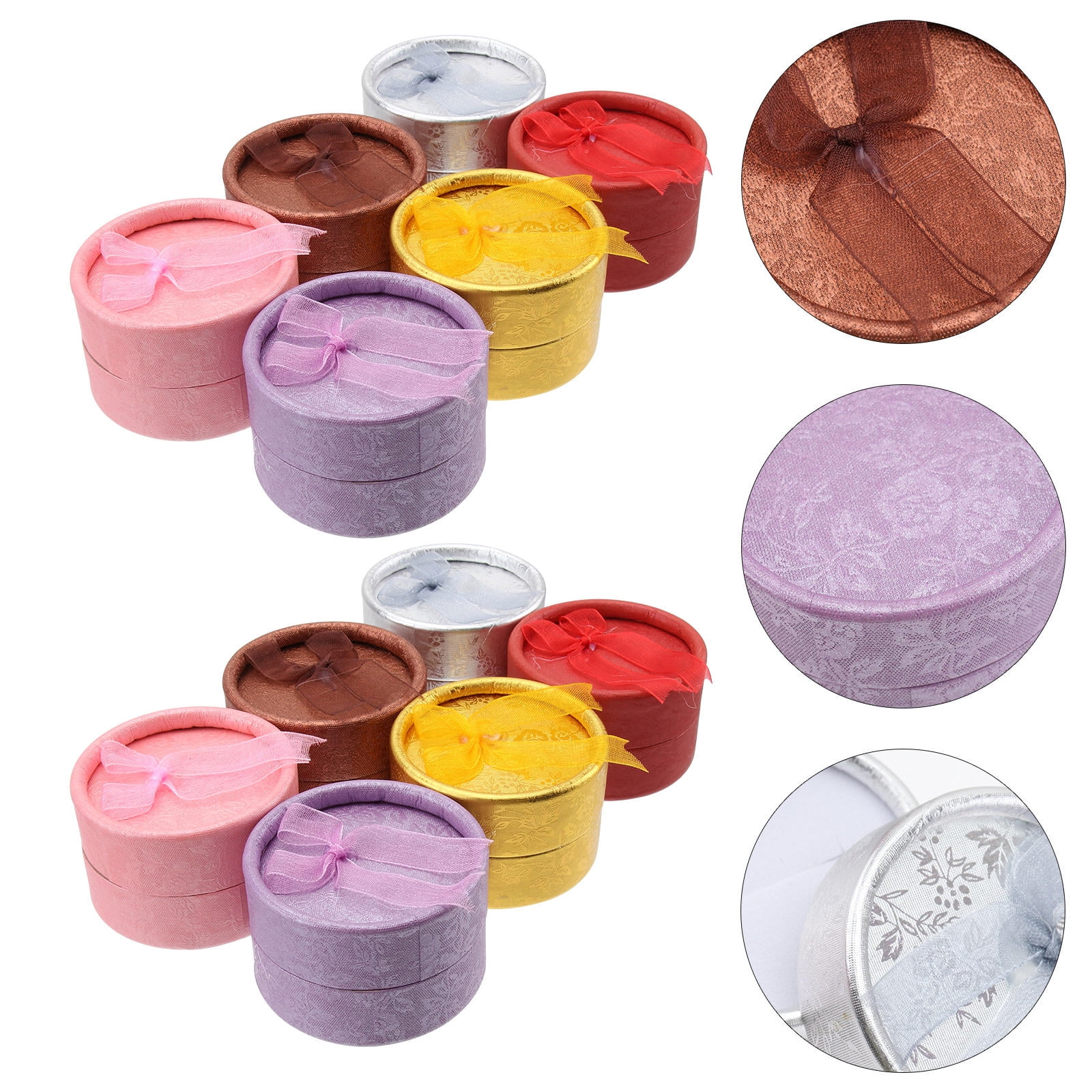 ETHZZLE Jewelry Box Packaging Round Assorted Color 12pcs - Walmart.com