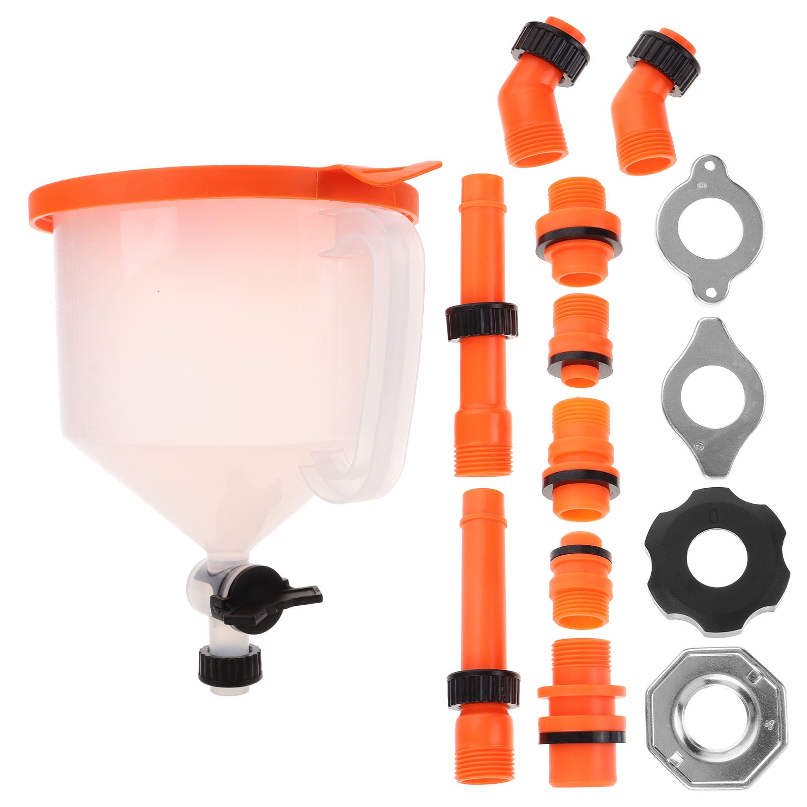 ETHZZLE 15Pcs Coolant Funnel Kit Orange Plastic for Mechanics - Walmart.com