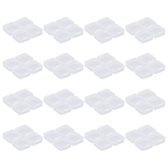ETHZZLE 16Pcs Clear Plastic Storage Boxes Sturdy Sundries Container for ...