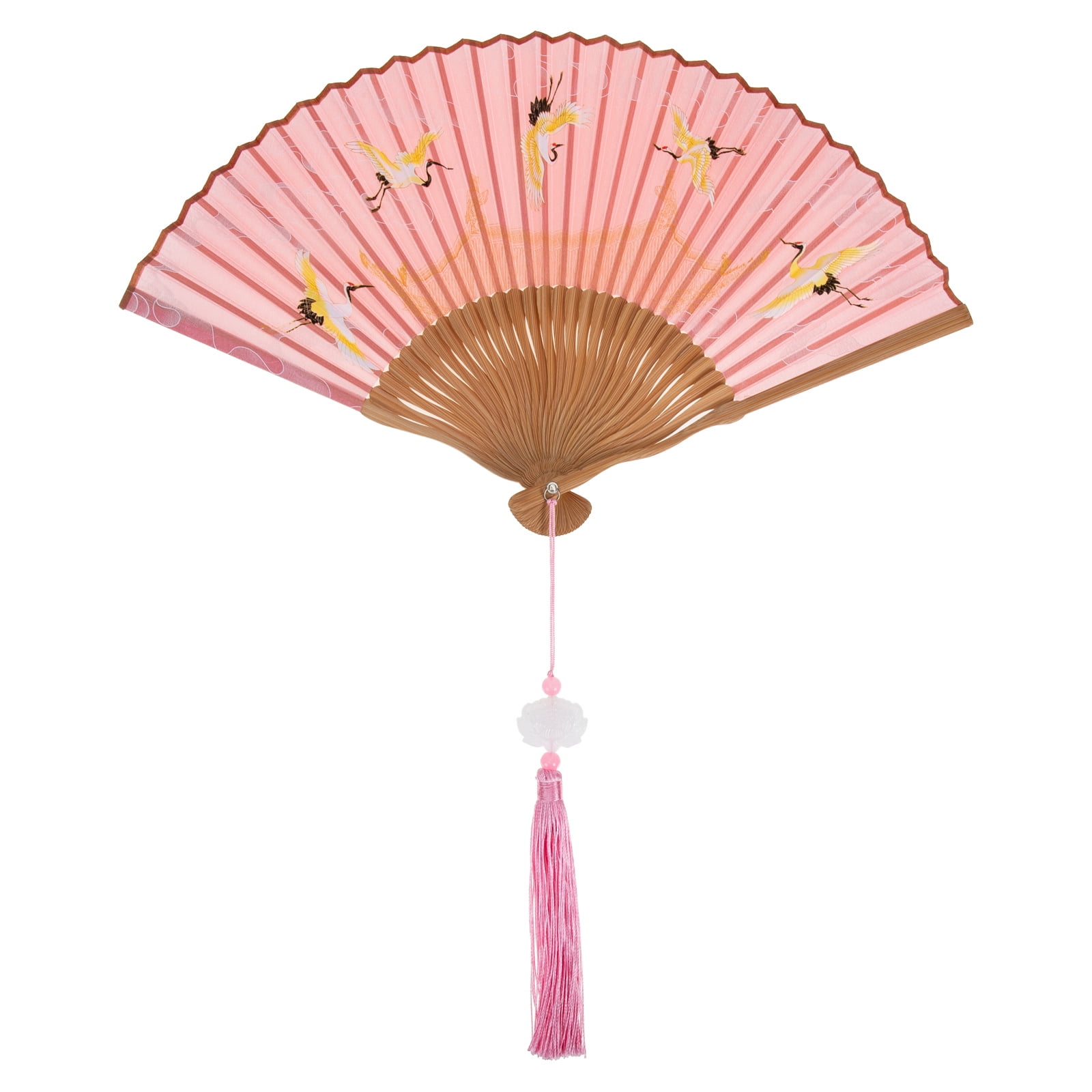 ETHZZLE 1Pack Pink Foldable Fan Costume Collocation Large Oriental Fan ...