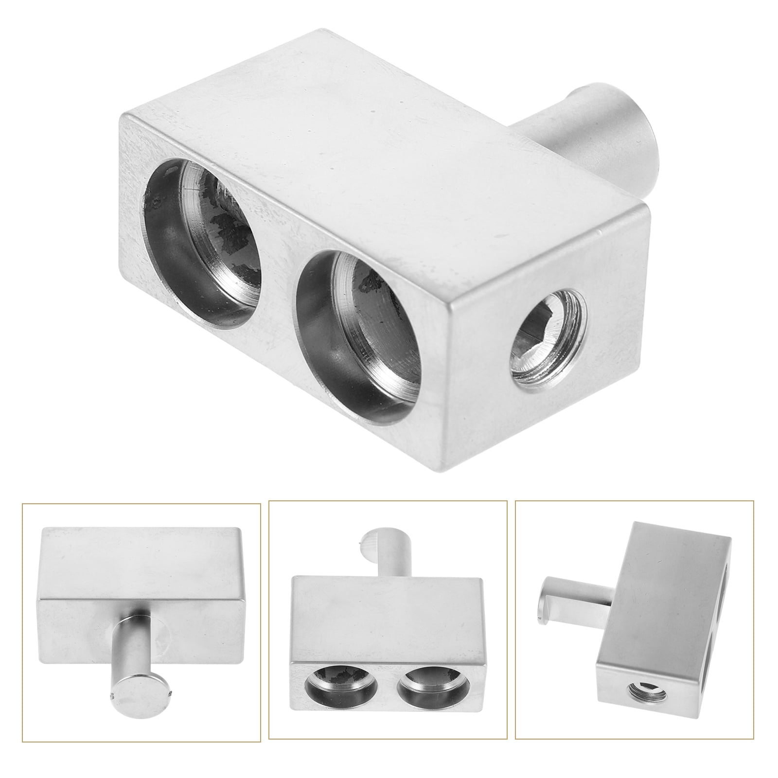 ETHZZLE 1Pack Terminal Block Square Silver For Vehicle Installation ...