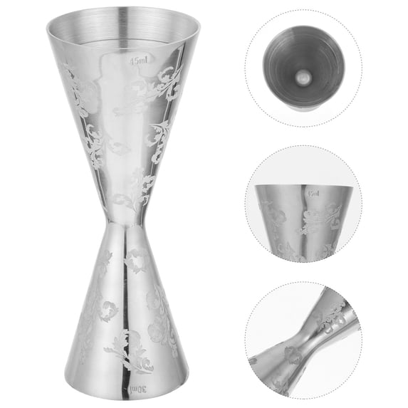 ETHZZLE Stainless Steel Bartender Double Jigger Ounce Measuring Cup - 1 ...