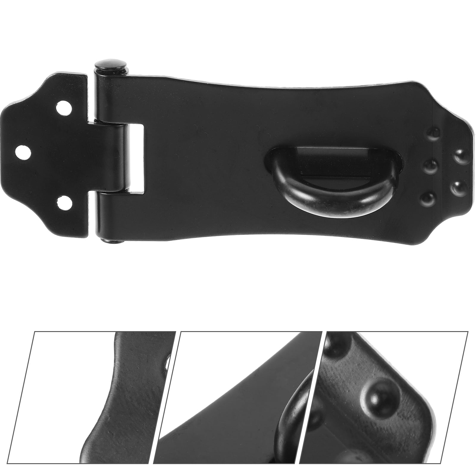 ETHZZLE 1Pc Stainless Steel Padlock Hasp with Black Finish for Secure ...