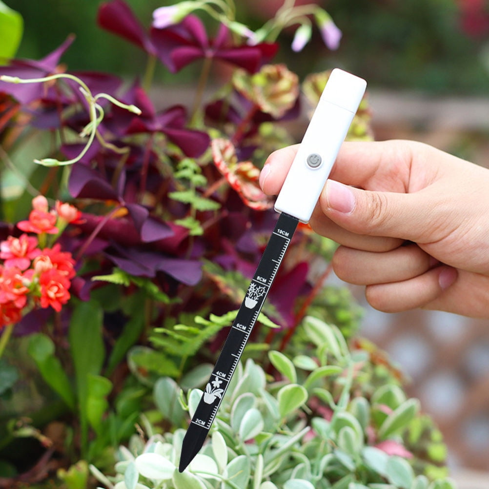 ETHZZLE 1Pcs Soil Moisture Meter White Plastic Iron Compact Gardening ...