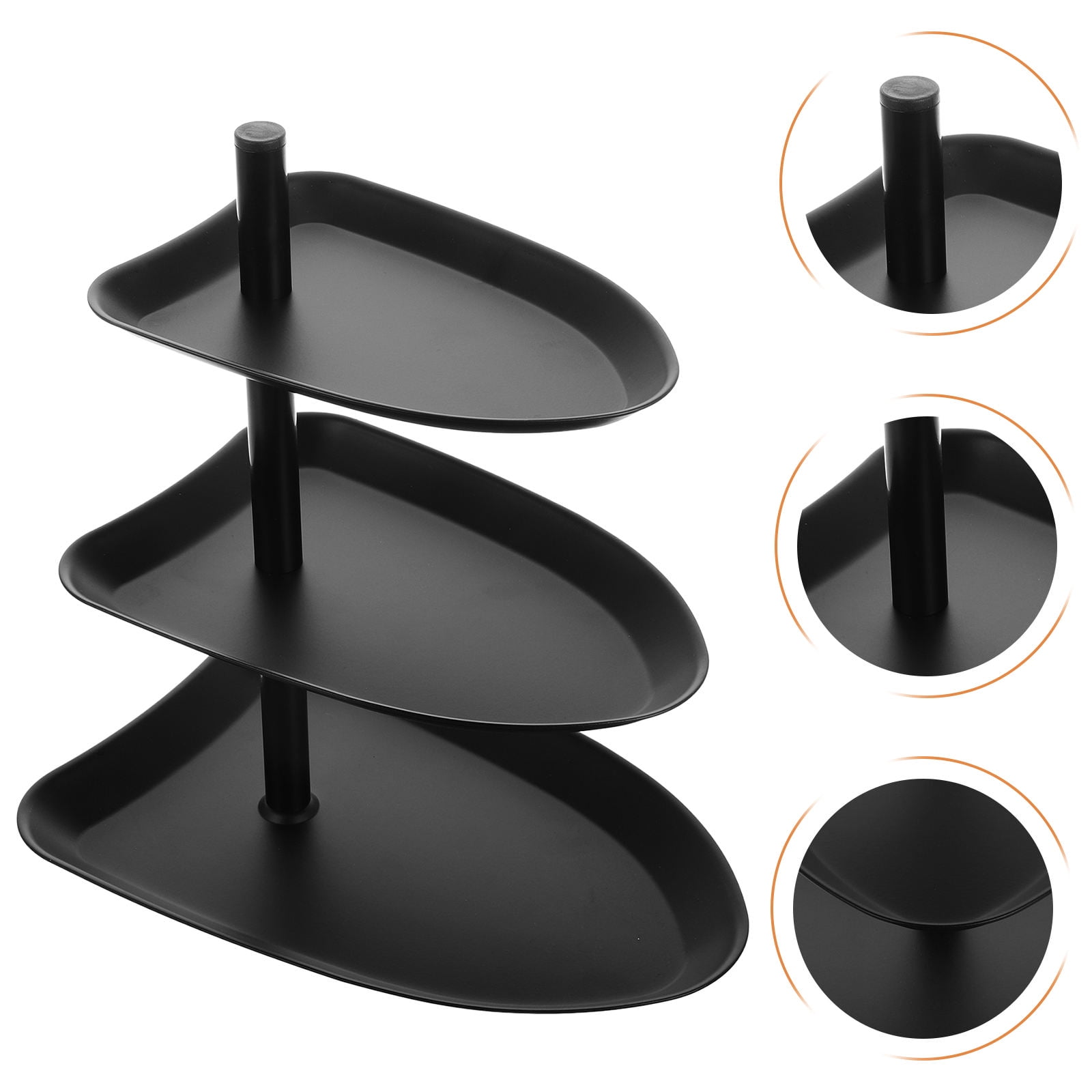 ETHZZLE 1Pcs Three-Tier Serving Tray Square Stainless Steel Display ...