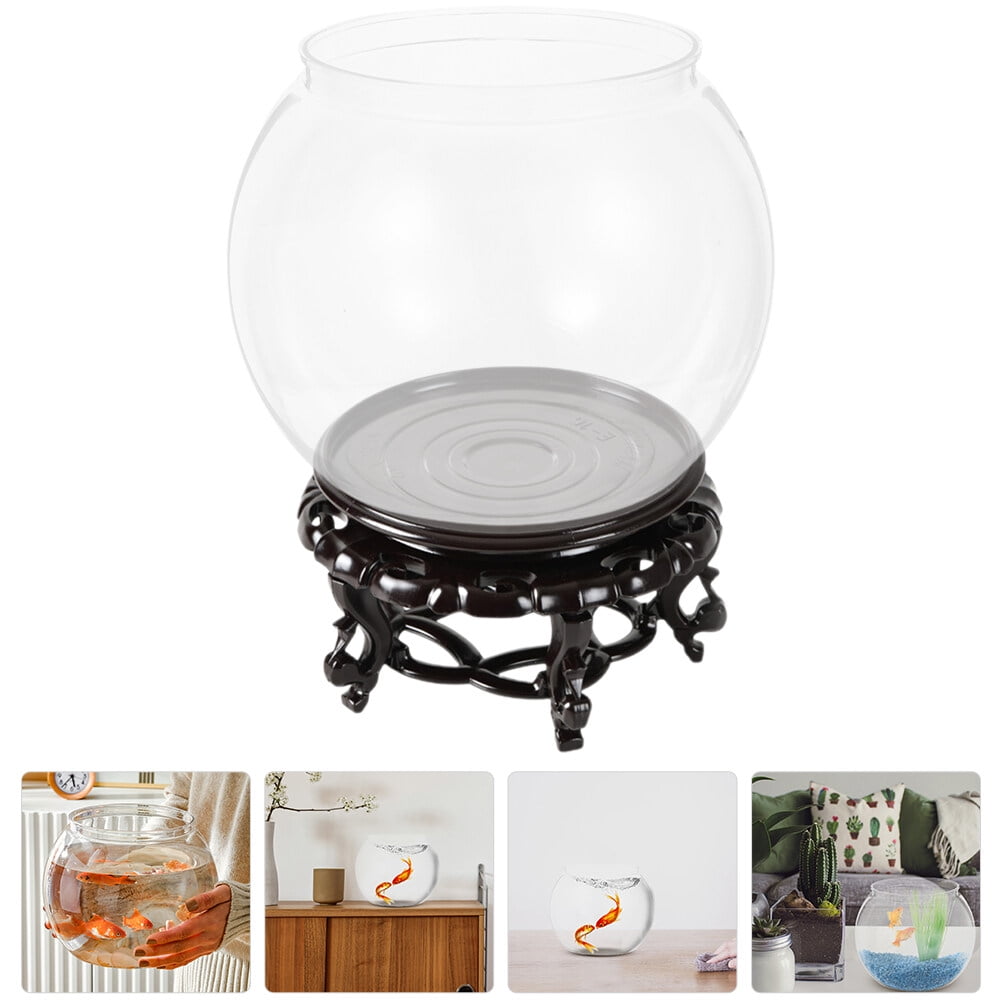 ETHZZLE 1Set Round Desktop Fish Bowl with High Transparency for Office ...