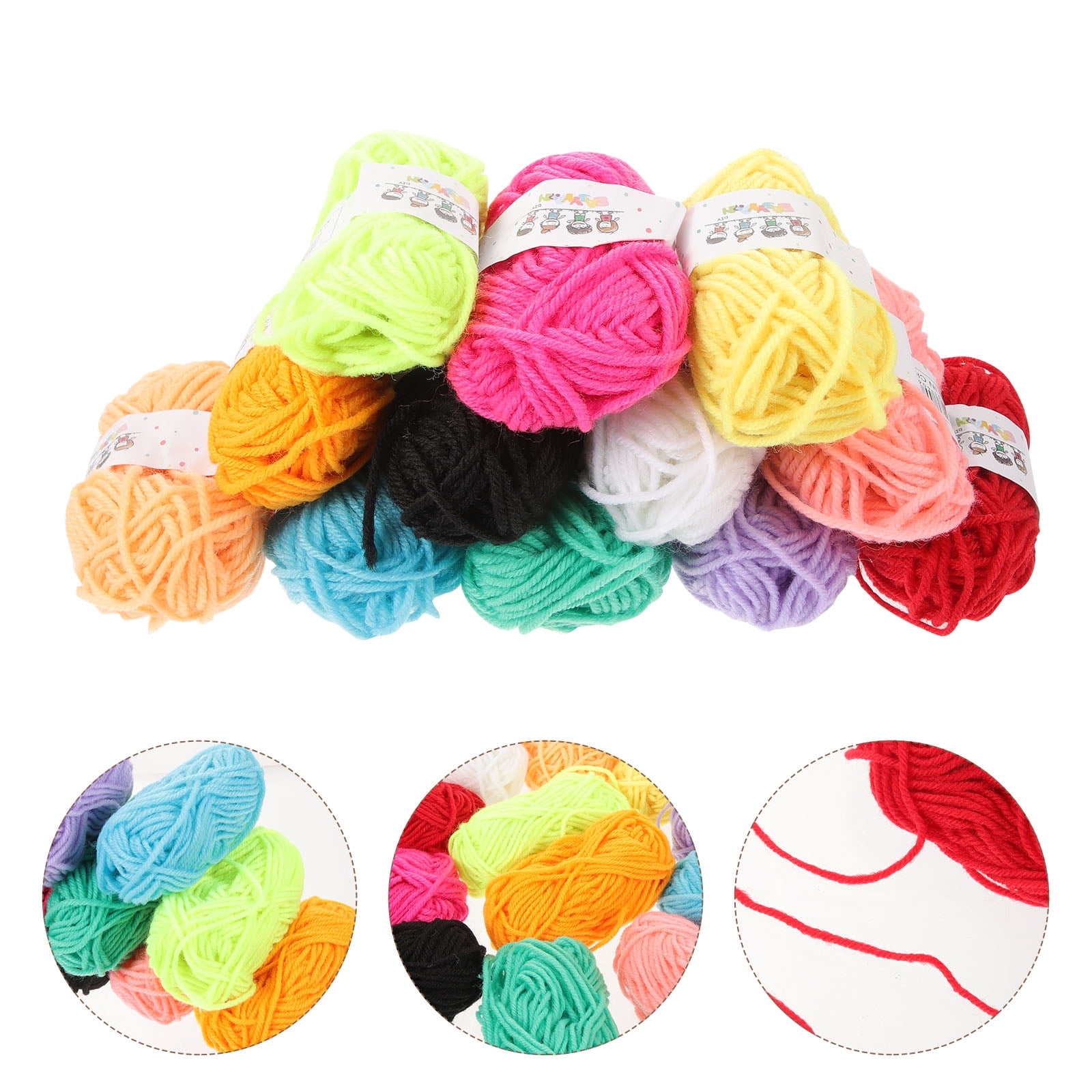 ETHZZLE 1Set Durable Acrylic Knitting Yarn Woolen Yarn with Anti ...