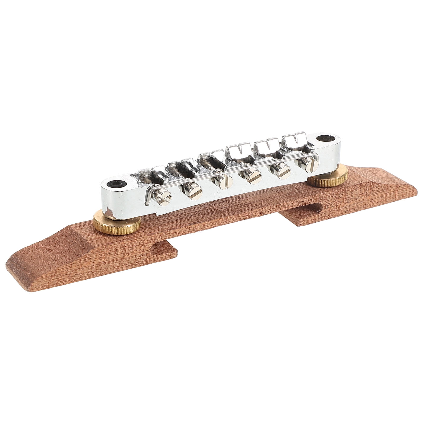 ETHZZLE 1Set Light Brown Wooden Guitar Roller Bridge for Electric ...