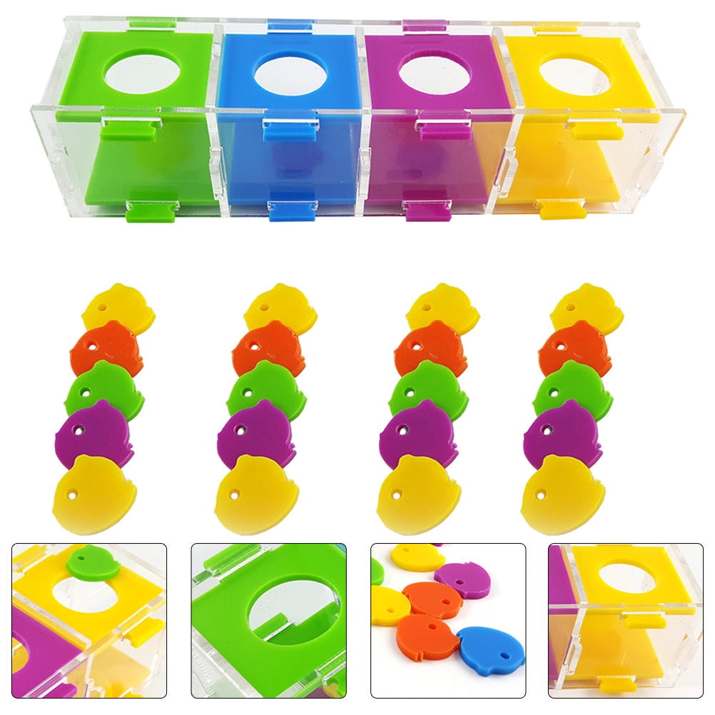 ETHZZLE 1Set Parrot Accessories Assorted Color Throwing Box for Pet ...