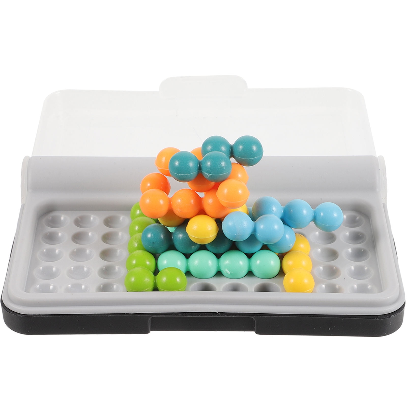ETHZZLE 1Set Portable Pyramid Beads Kit Assorted Colors Logic Game for ...