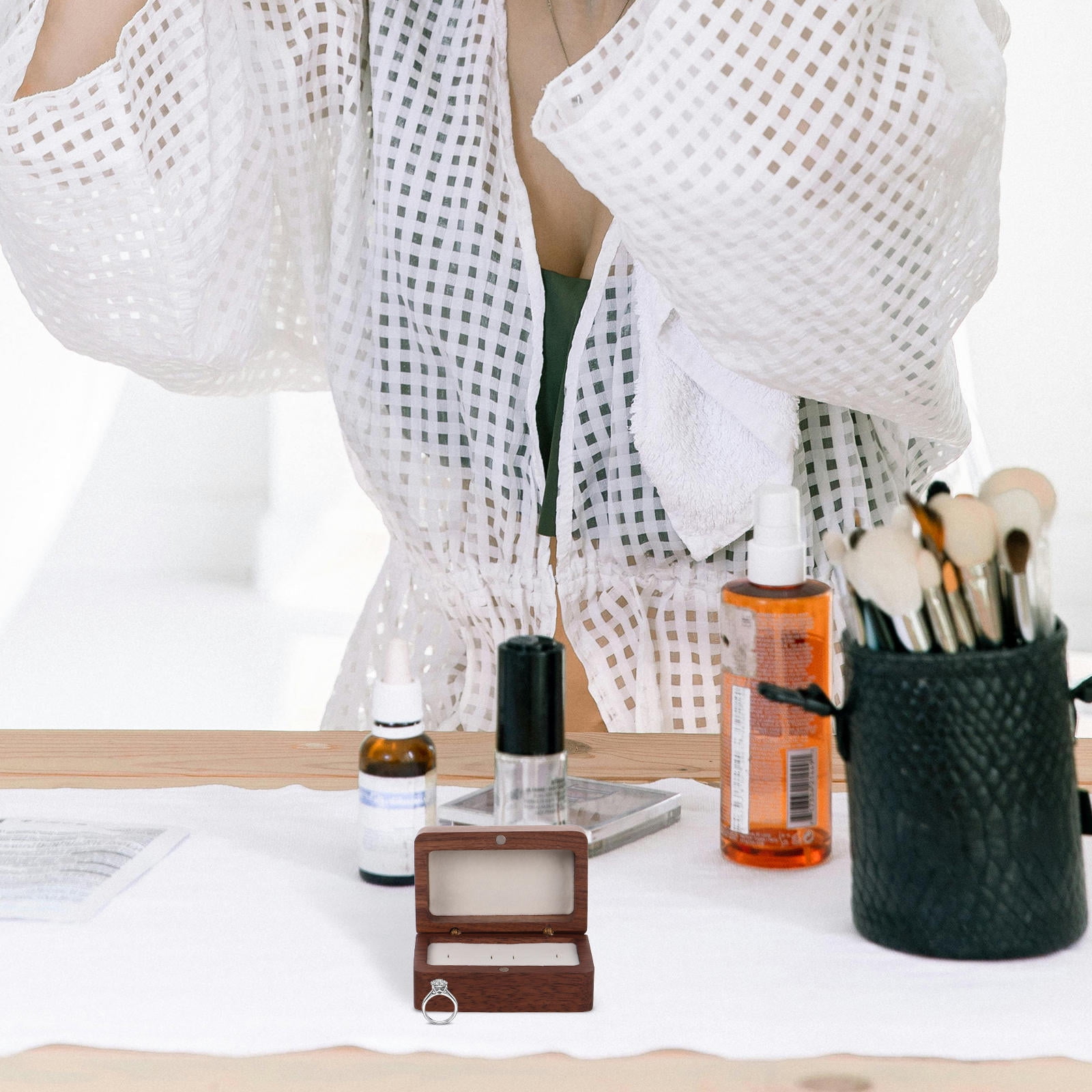 ETHZZLE 1Set Small Decorative Box Walnut Wood for Storing and ...