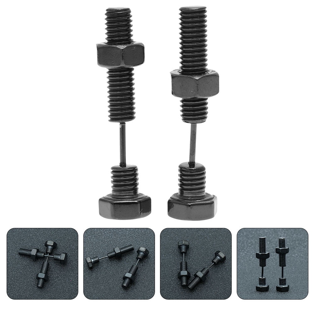 ETHZZLE 2 Pairs Unisex Earrings with Hexagonal Screw Nut Design for Men ...