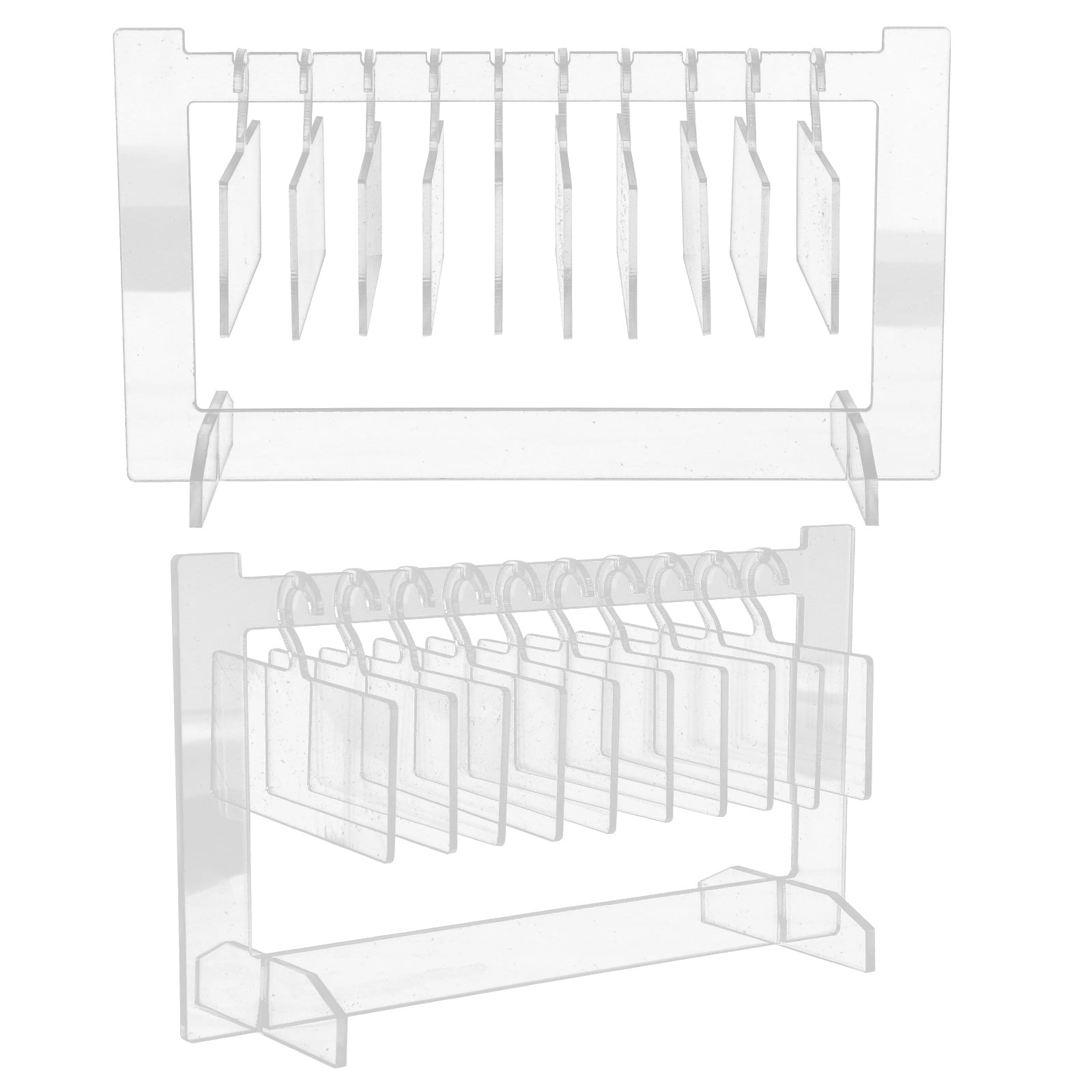 ETHZZLE 2 Sets Acrylic Nail Display Stand - Transparent Nail Art Sample ...