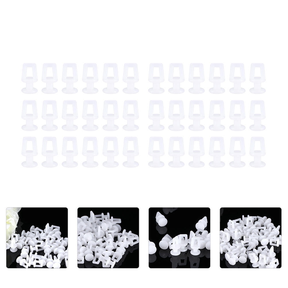 ETHZZLE White Plastic Curtain Glider Hooks for Smooth Sliding, 200 ...