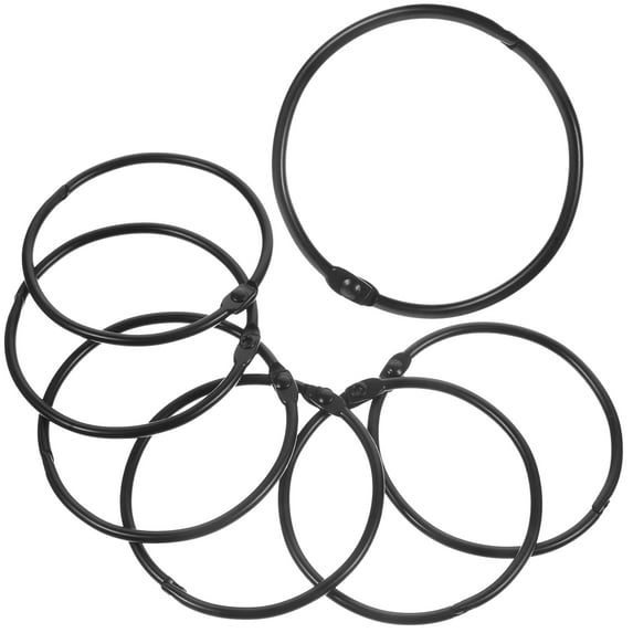 ETHZZLE 24Pcs Sturdy Black Metal Hooks for Shower Curtain Rods Easy to ...