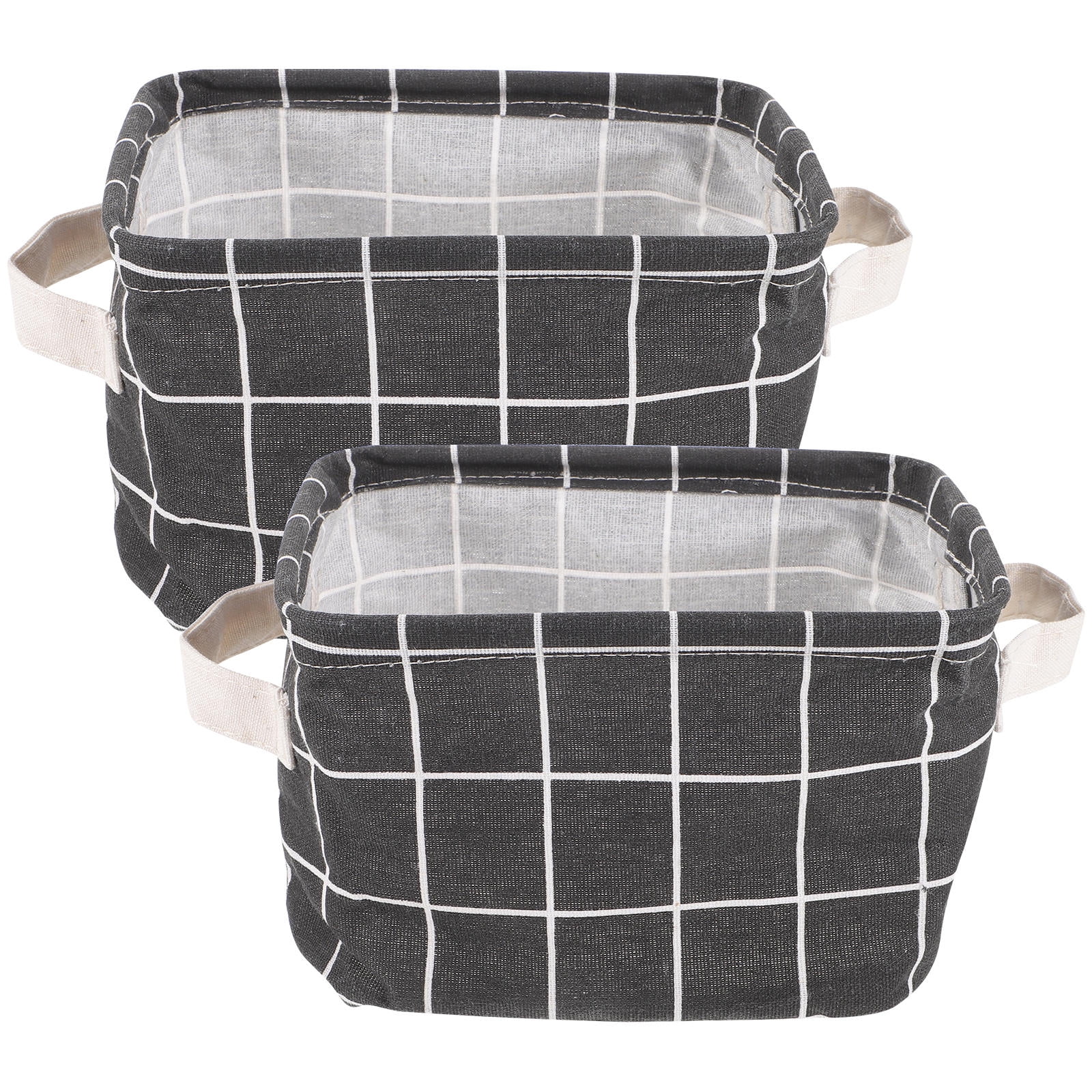 ETHZZLE 2Pcs Black Cloth Storage Bin Sundries Container for Home Or ...