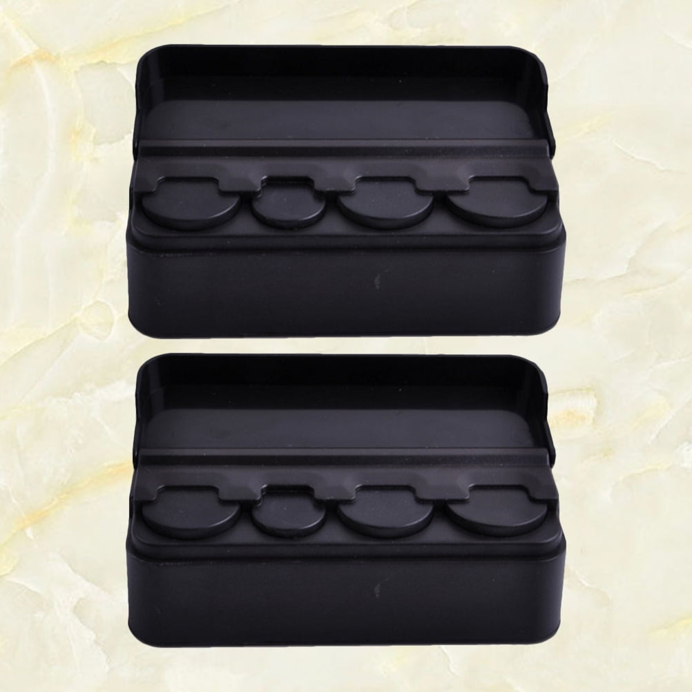 ETHZZLE 2Pcs Black Coin Box for Car Plastic Holder Easy Storage for ...