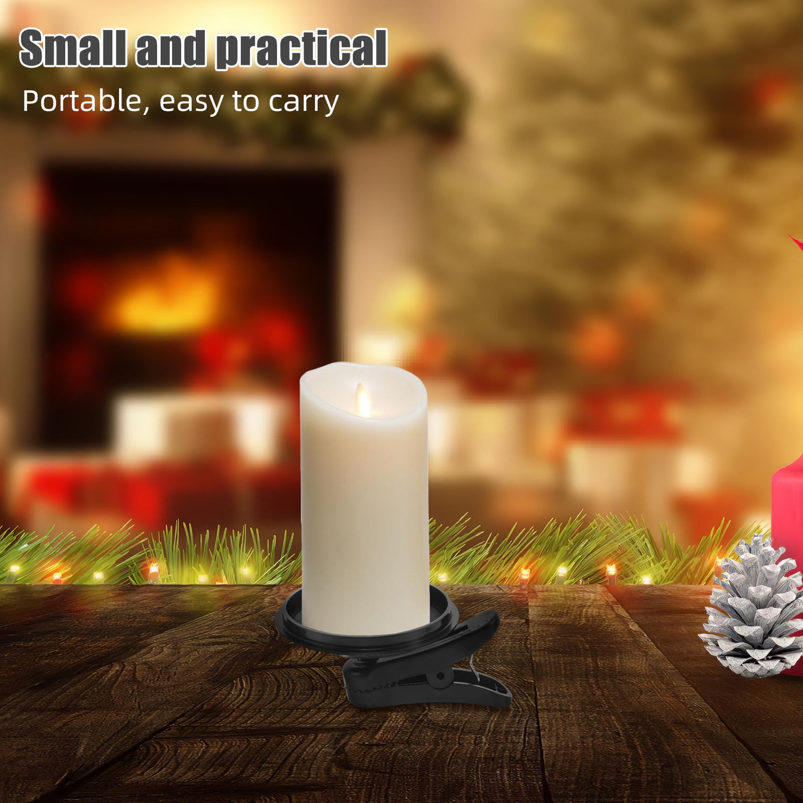 ETHZZLE 2Pcs Black Metal Candle Clips for Holiday Table Centerpiece ...