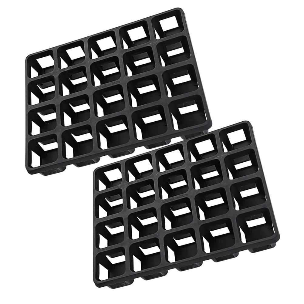 ETHZZLE 2Pcs Black Plastic Planting Tray Racks for Flowerpot Gardening ...