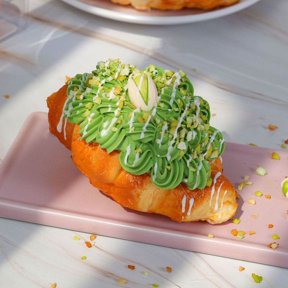 ETHZZLE 2Pcs Fake Bread Model Pu Material Realistic Style For Bakers ...