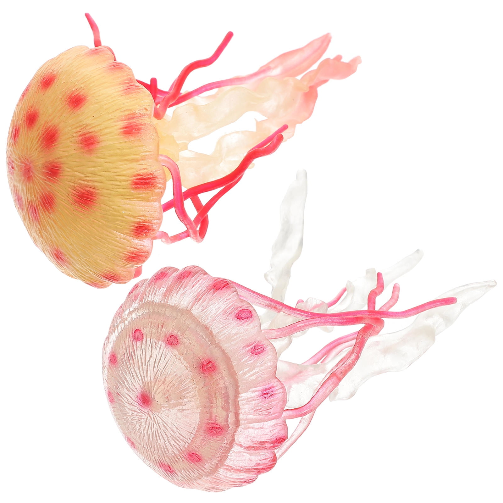 ETHZZLE 2Pcs Animal Models Jellyfish Figurines Assorted Color Realistic ...