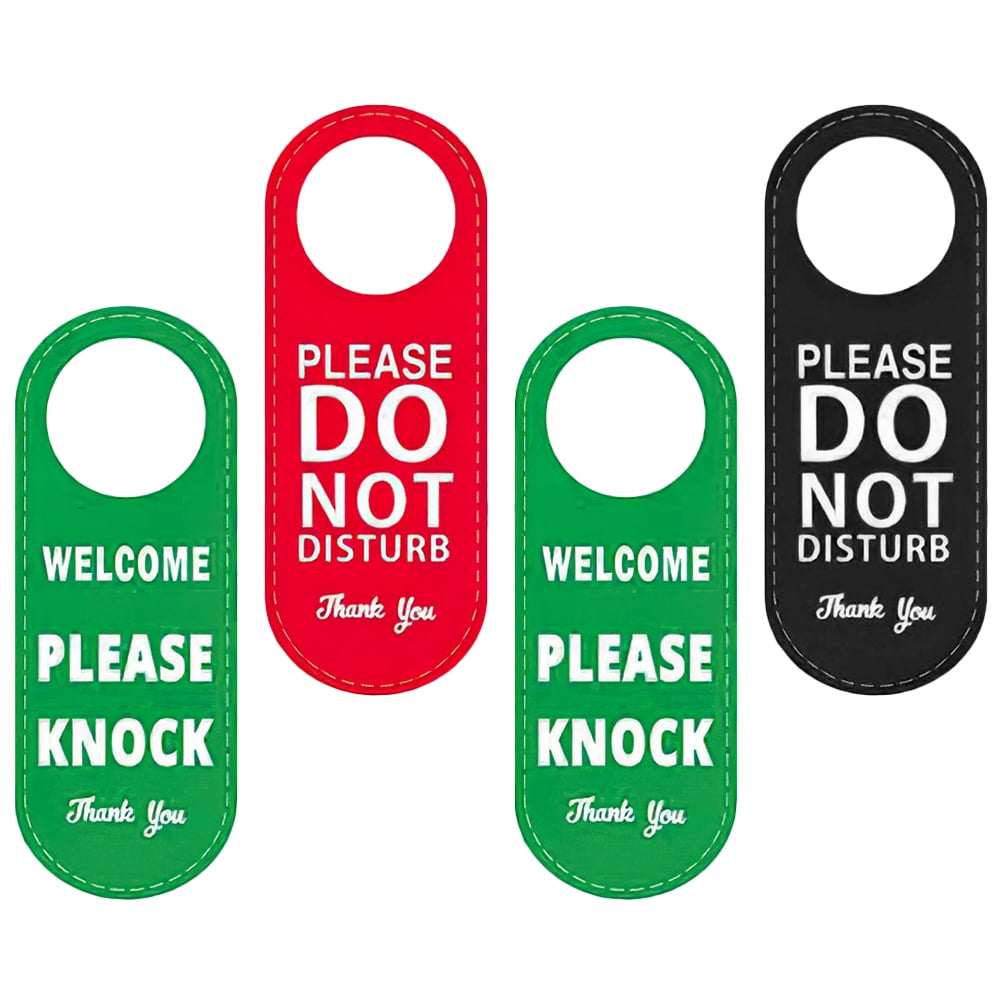 ETHZZLE 2-Pack Red Do Not Disturb Door Signs for Hotel Rooms, Modern ...