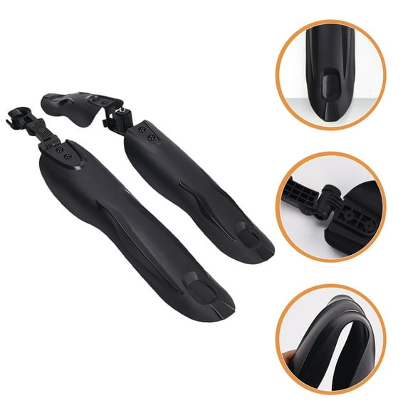 ETHZZLE 2Pcs Mountain Bike Mud Flaps Front and Rear Black Plastic ...