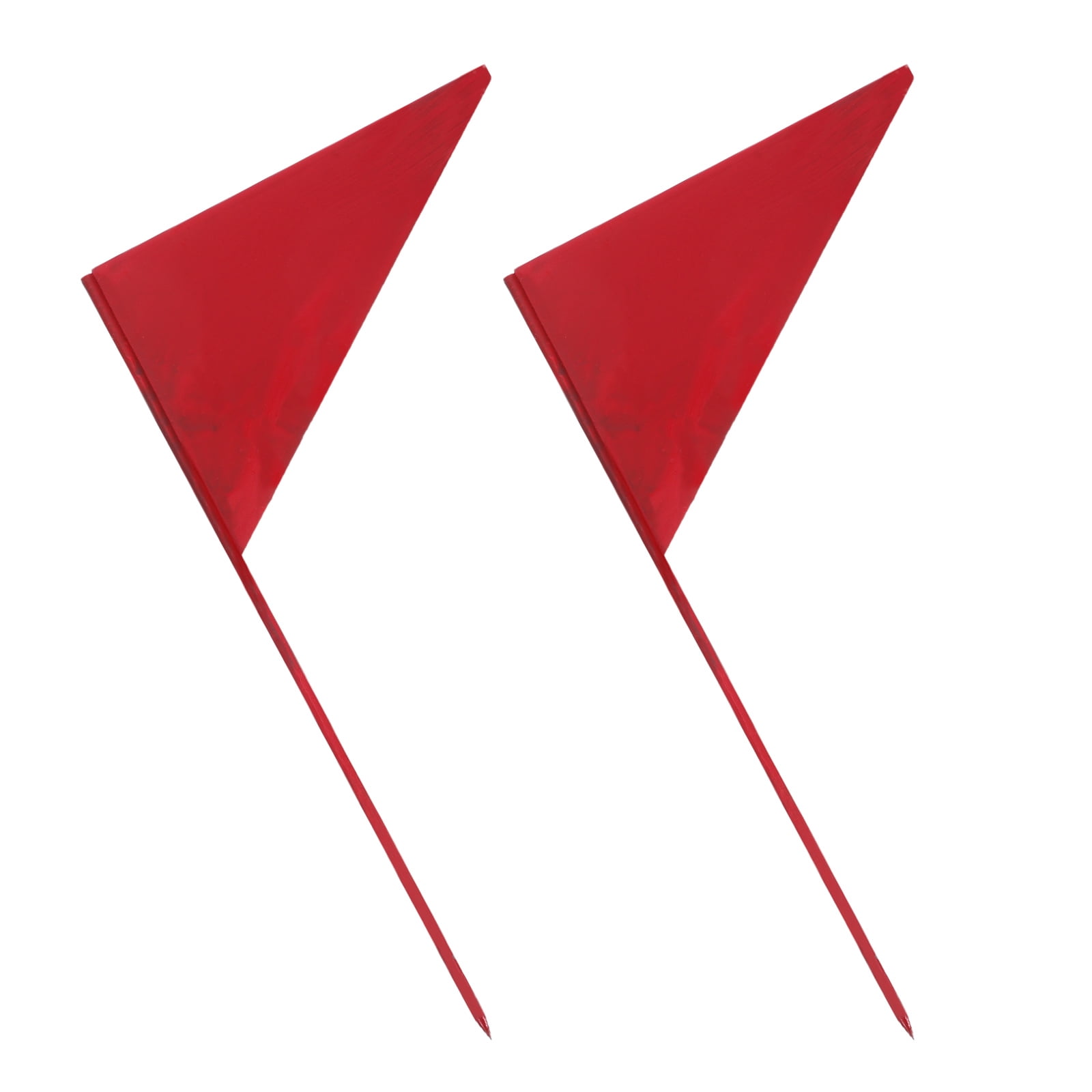 ETHZZLE 2Pcs Red Triangle Iron Sprinkler Flags for Precise Yard Marking ...