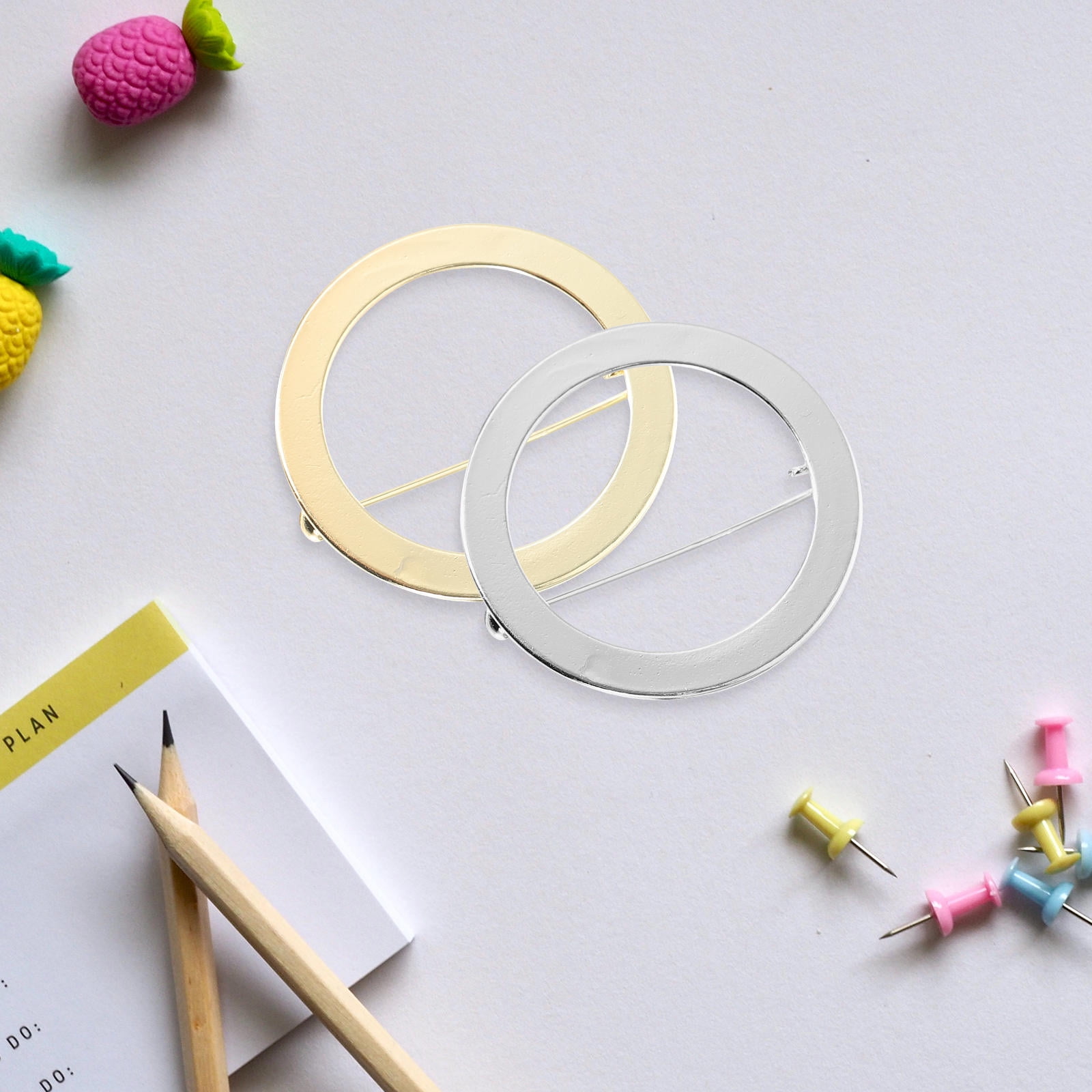 ETHZZLE Decorative Metal Pins Assorted Color Round Alloy for Casual ...