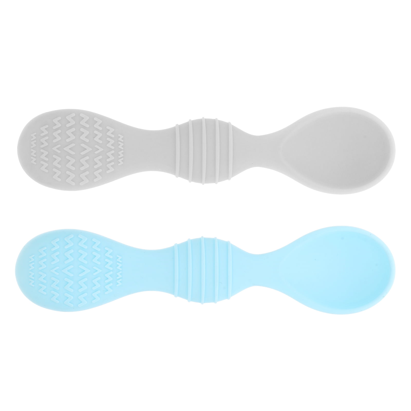 ETHZZLE 2-Pack Silicone Chewable Toddler Spoons for Feeding, Safe Soft ...